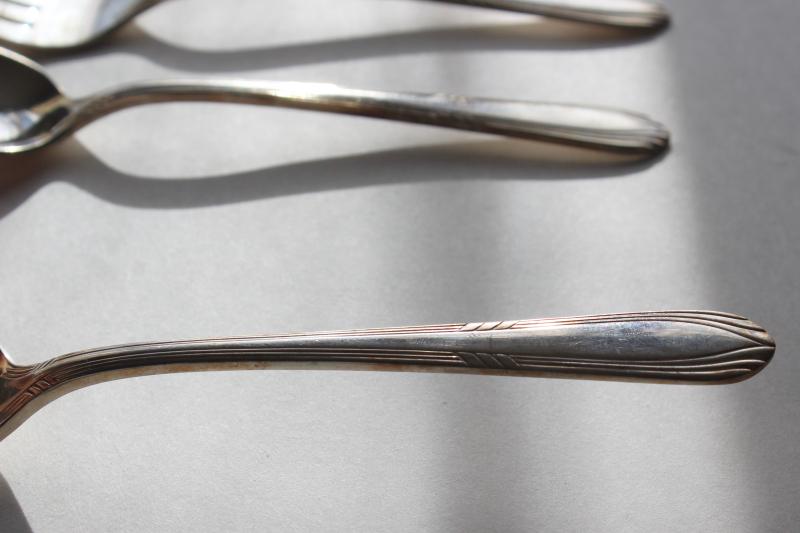 1930s vintage silverware, art deco Fascination pattern Wm Rogers silver ...